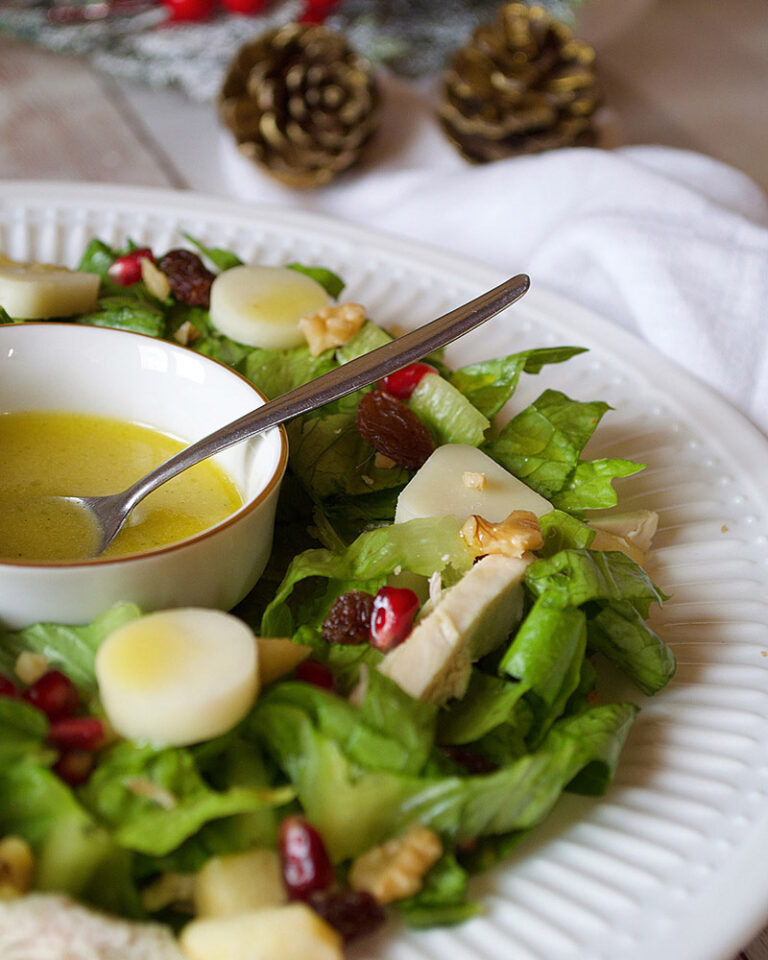 Χριστουγεννιάτικη πράσινη σαλάτα με ρόδι | Healthy Tasteland