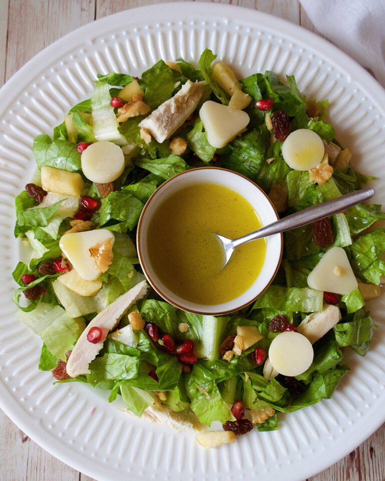 Χριστουγεννιάτικη πράσινη σαλάτα με ρόδι | Healthy Tasteland
