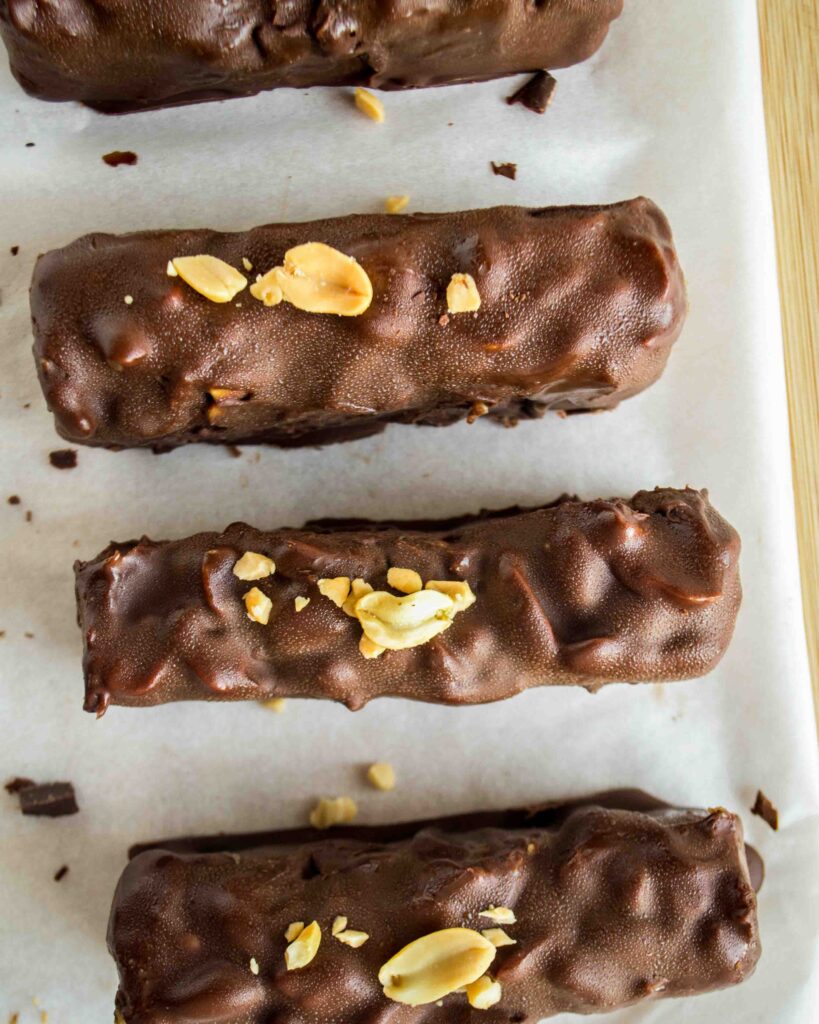 Snickers μπάρες παγωτό | Healthy Tasteland